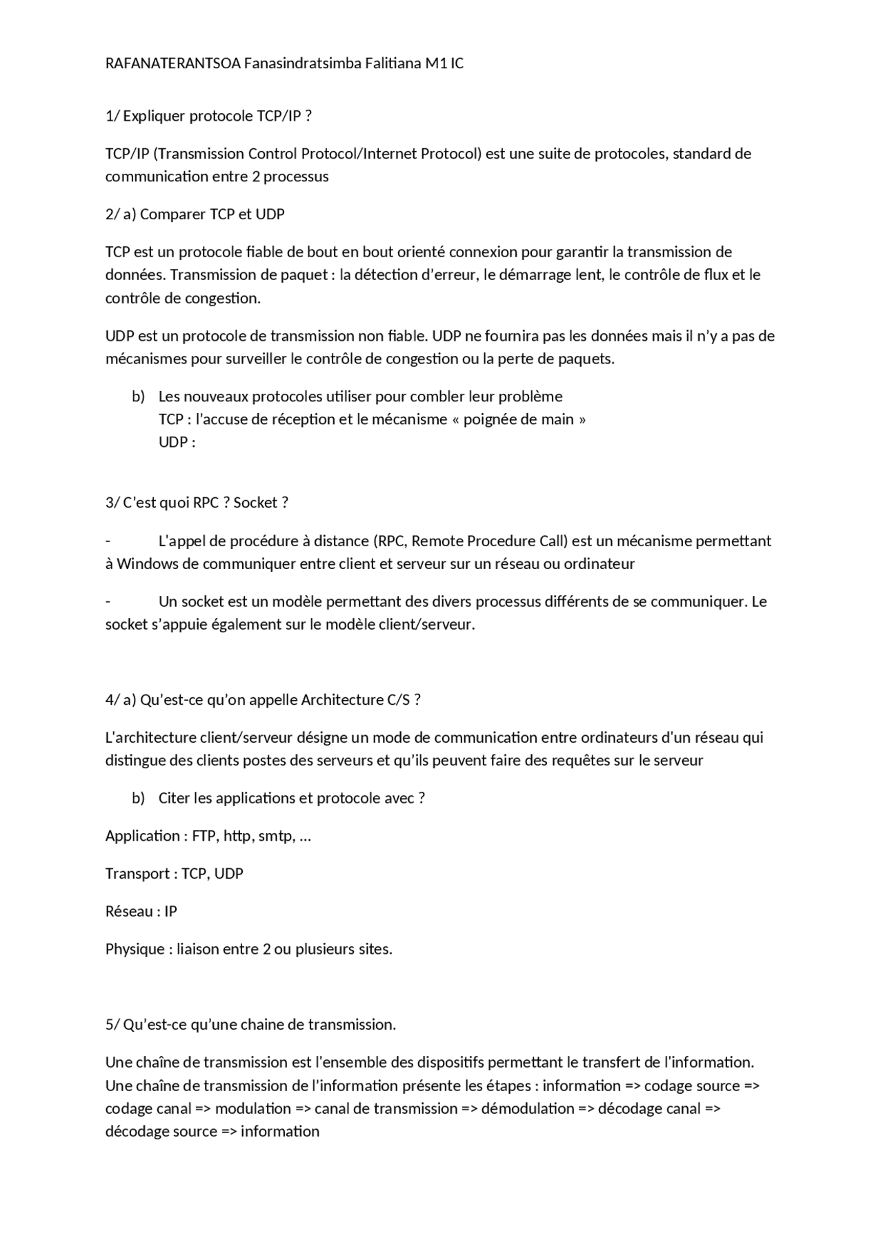 Exam Réseau Cellulaire Exams Network Technologies And Tcpip Docsity