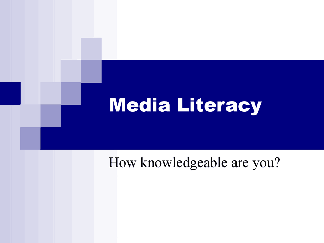 Media Literacy Quiz: Assessing Daily Media Consumption | Assignments ...