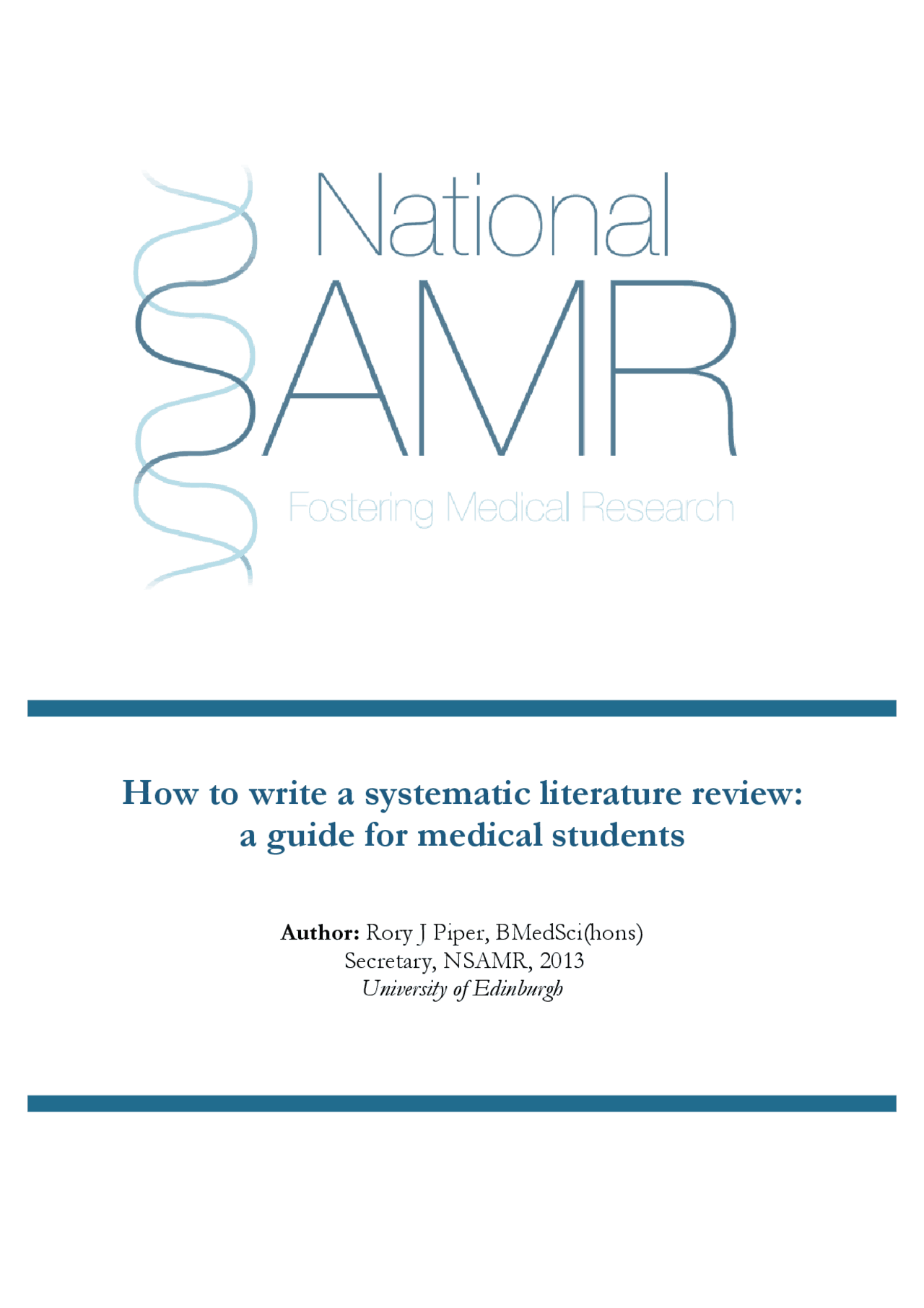 How To Write A Systematic Literature Review A Guide For Medical