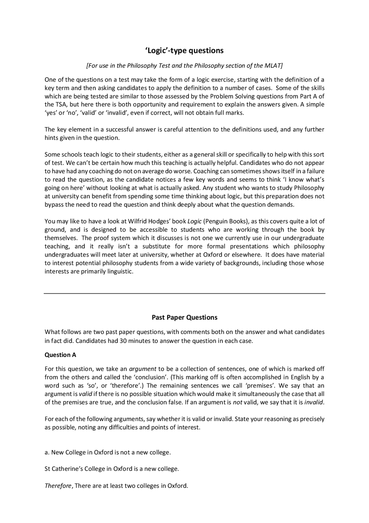 Logic Exercises in Philosophy: Understanding Valid Arguments | Study ...
