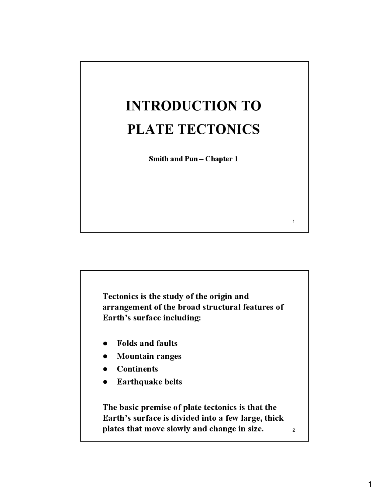 INTRODUCTION TO PLATE TECTONICS | Study notes Geology - Docsity