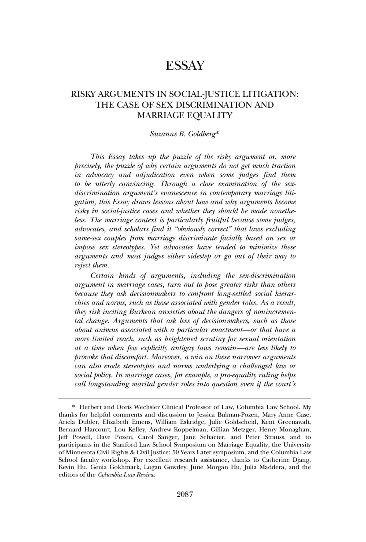 Sex Discrimination and Same-Sex Marriage: A Legal Analysis | Study ...