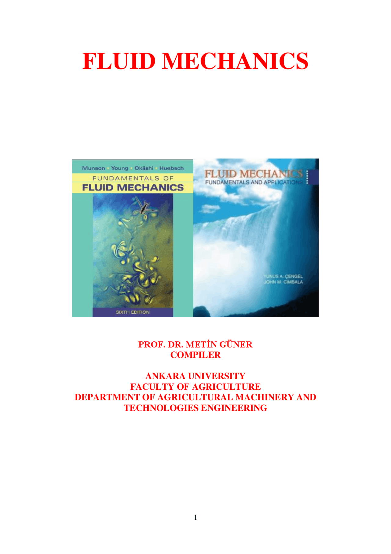 FLUID MECHANICS | Exams Fluid Mechanics | Docsity