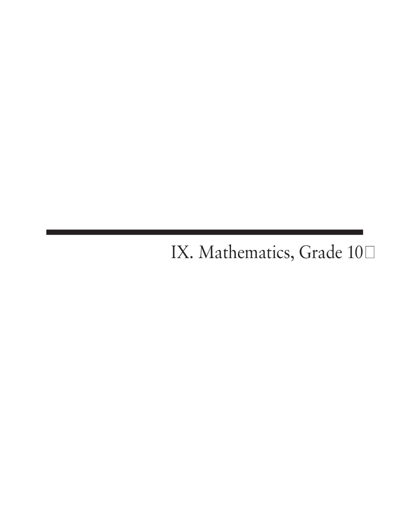 Ix Mathematics Grade 10 Summaries Mathematics Docsity