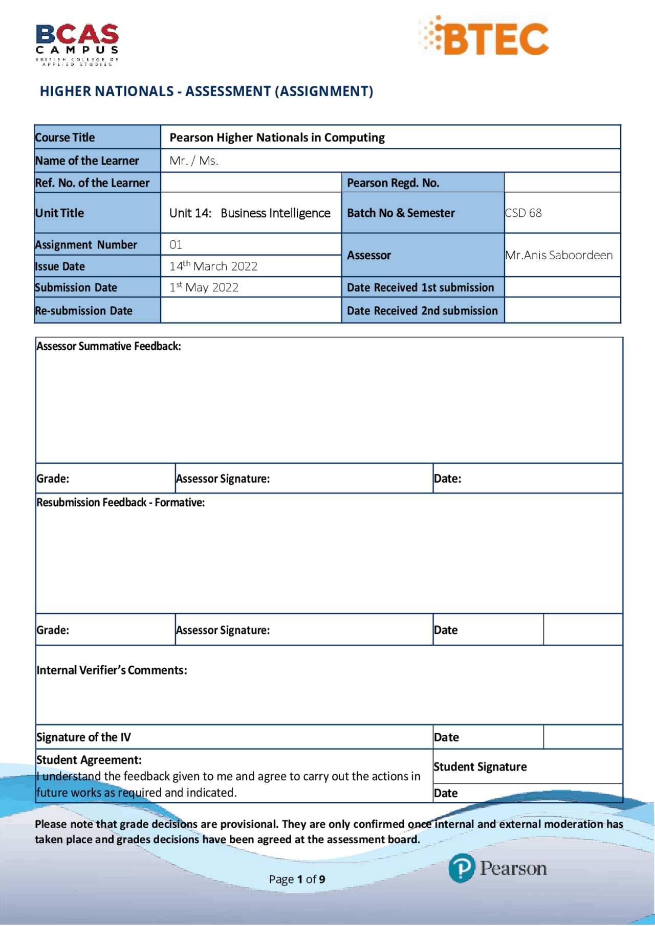 Business Intelligence Cheat Sheet Computer Science Docsity