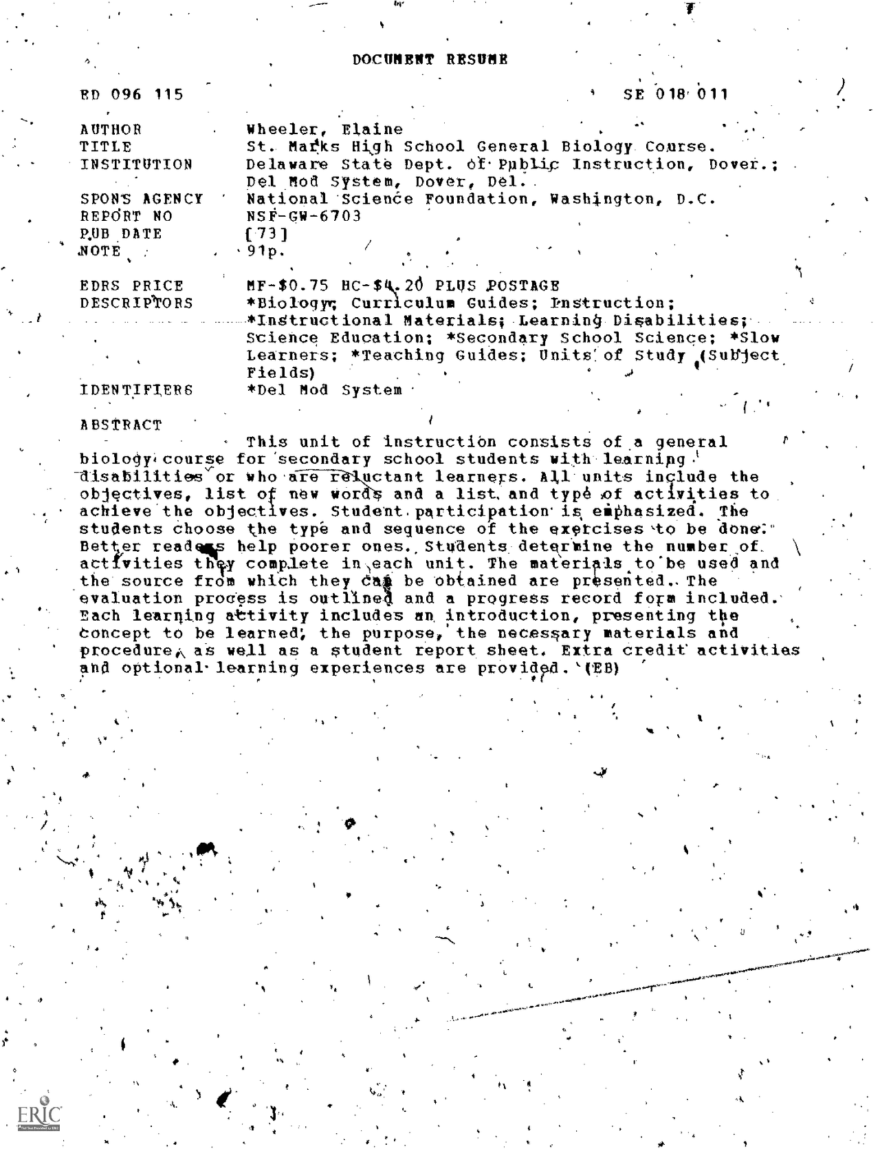 Secondary School Science Study Notes Biology Docsity