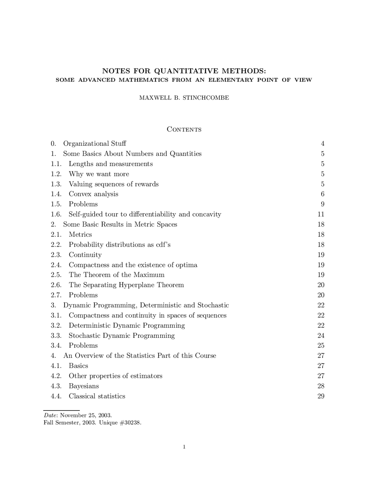 Notes For Quantitative Methods Exercises Quantitative Techniques