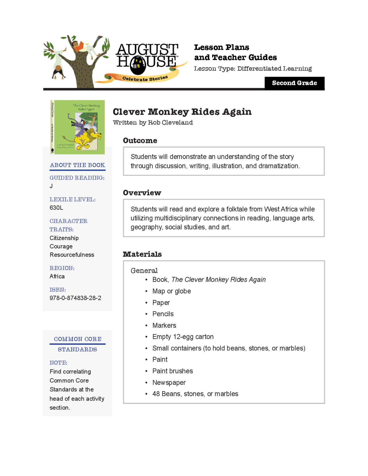 Lesson Plans - The Clever Monkey Rides Again | Study notes Art | Docsity