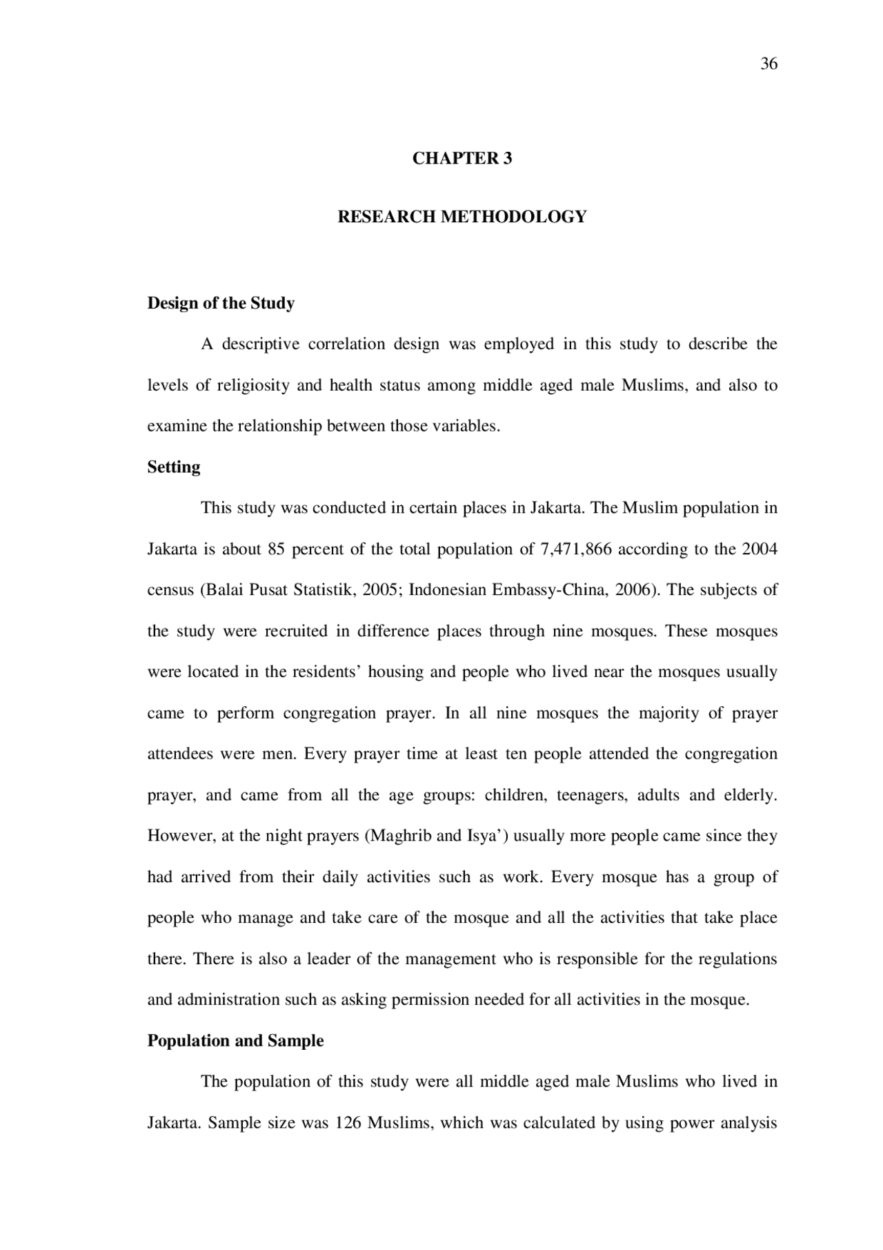 36 CHAPTER 3 RESEARCH METHODOLOGY Design of the ... | Study notes ...