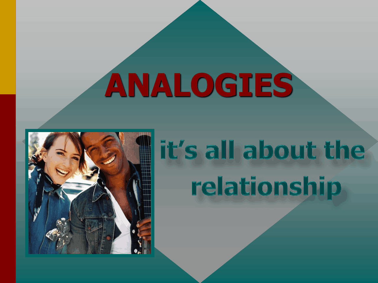 ANALOGIES | Study notes English Literature | Docsity