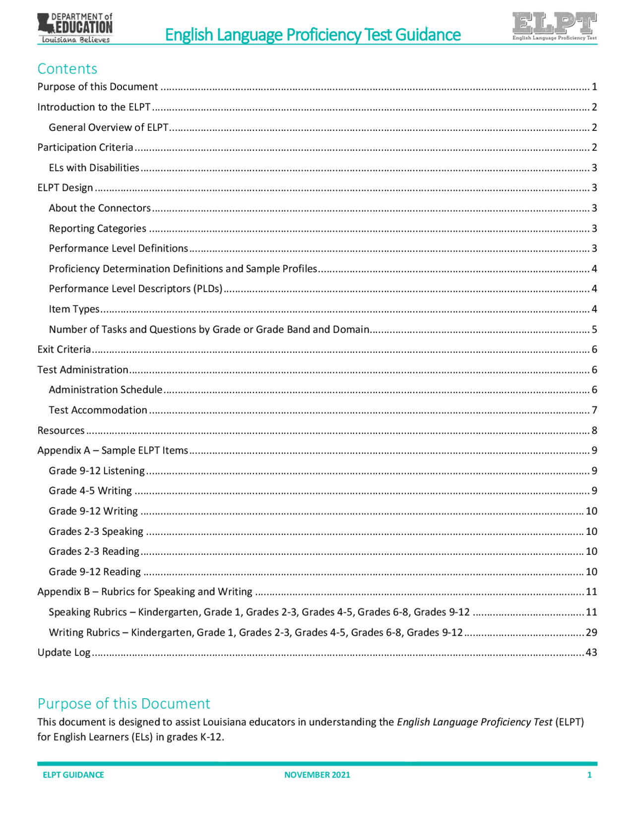 English Language Proficiency Test Guidance | Exams English Language ...