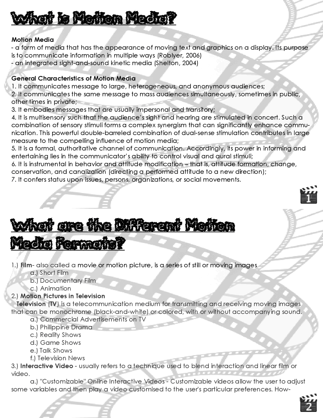 Motion Media in Education: Characteristics, Formats, Advantages, and ...