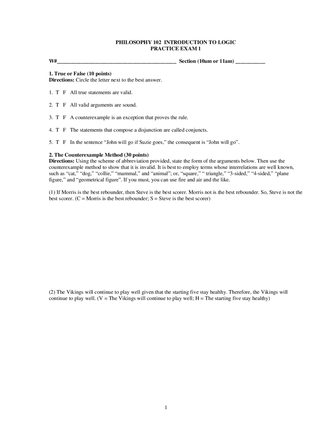 1 PHILOSOPHY 102 INTRODUCTION TO LOGIC PRACTICE ... | Slides ...