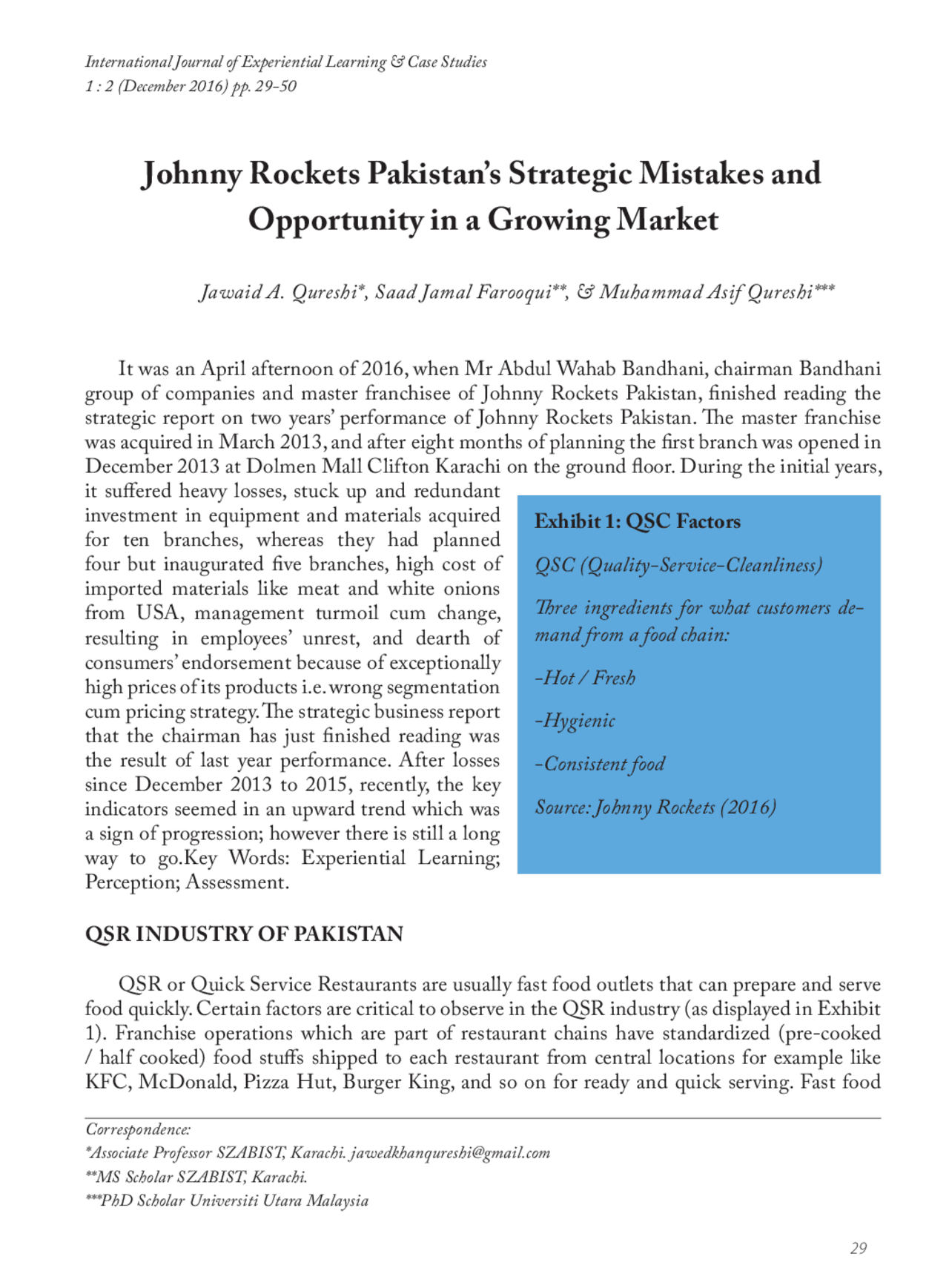 Johnny Rockets Pakistan's Strategic Mistakes and ... | Slides Business ...