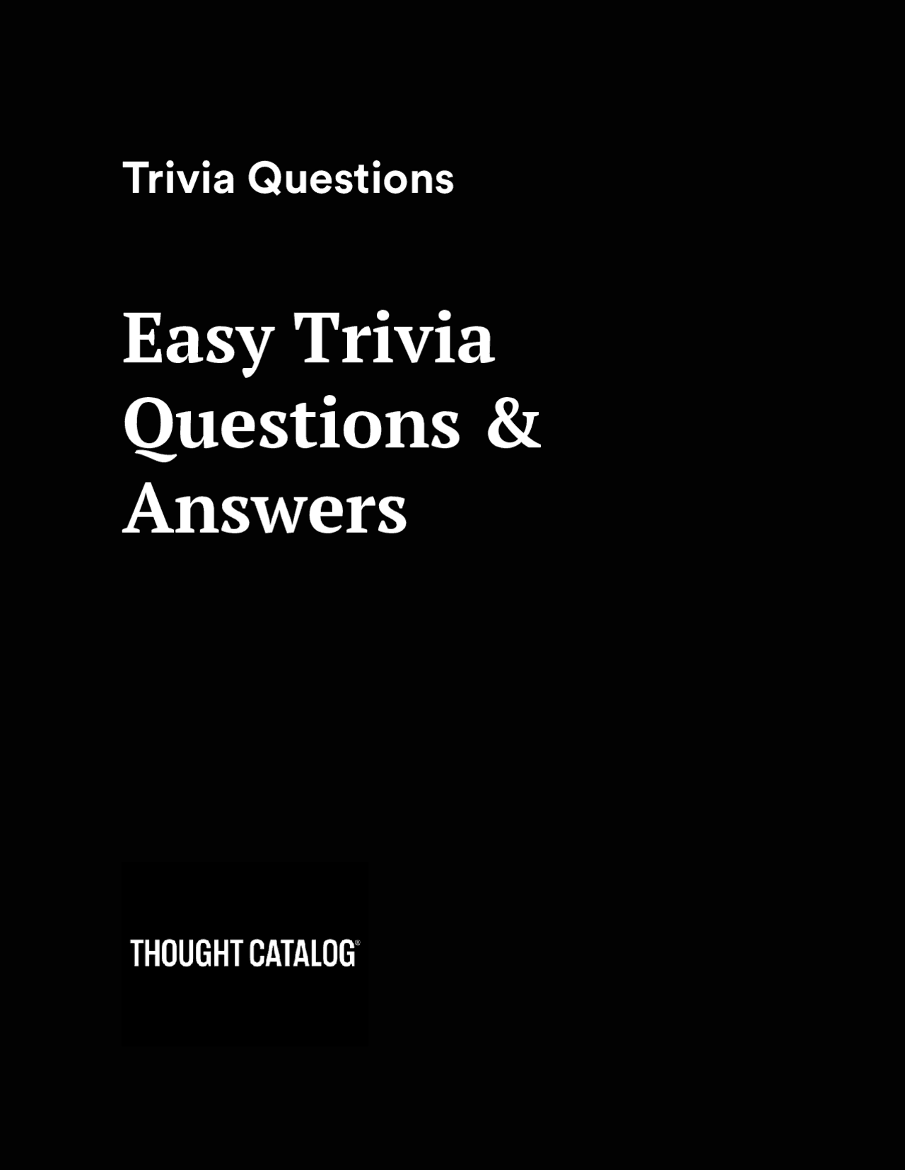 Easy Trivia Questions & Answers | Lecture notes French Language | Docsity