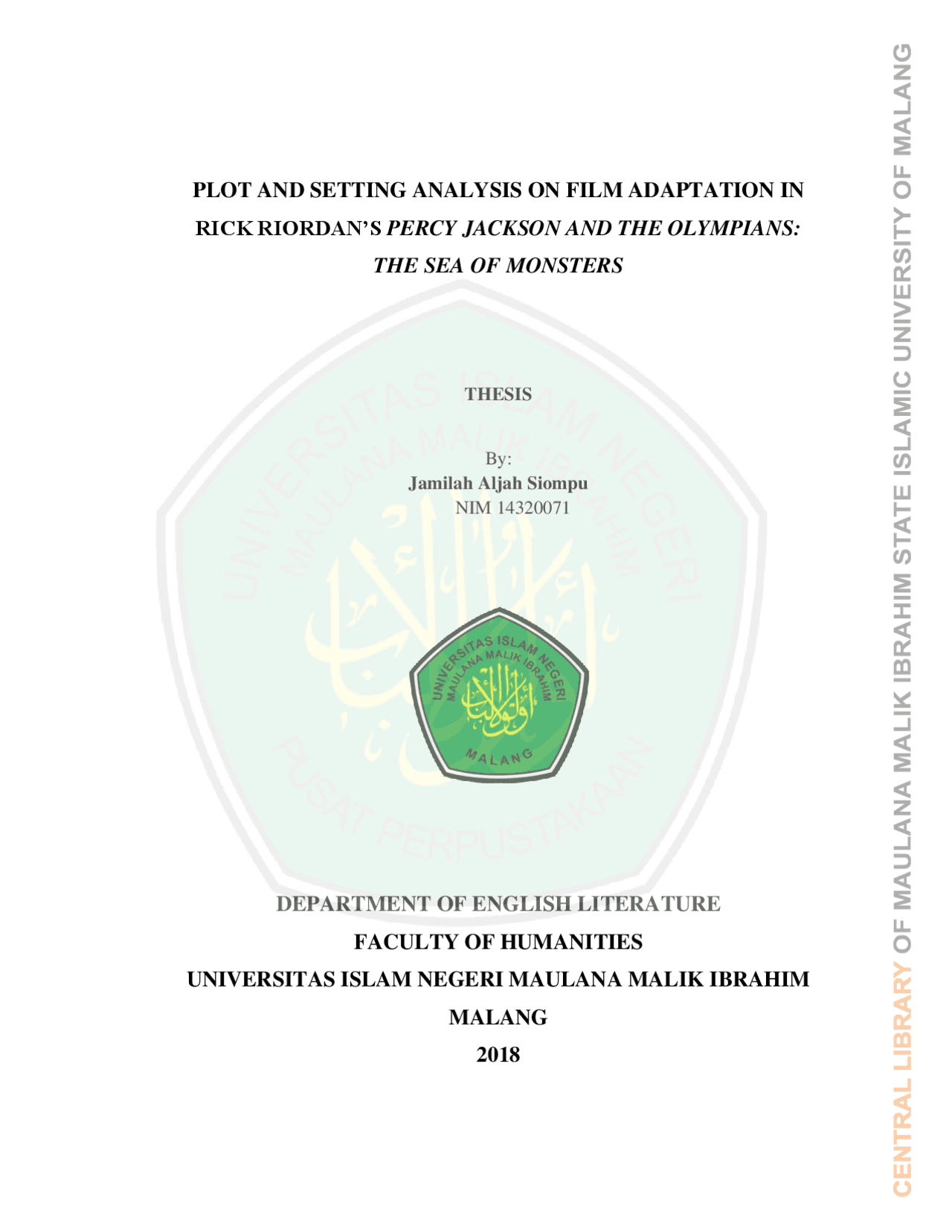 Plot And Setting Analysis On Film Adaptation In Assignments