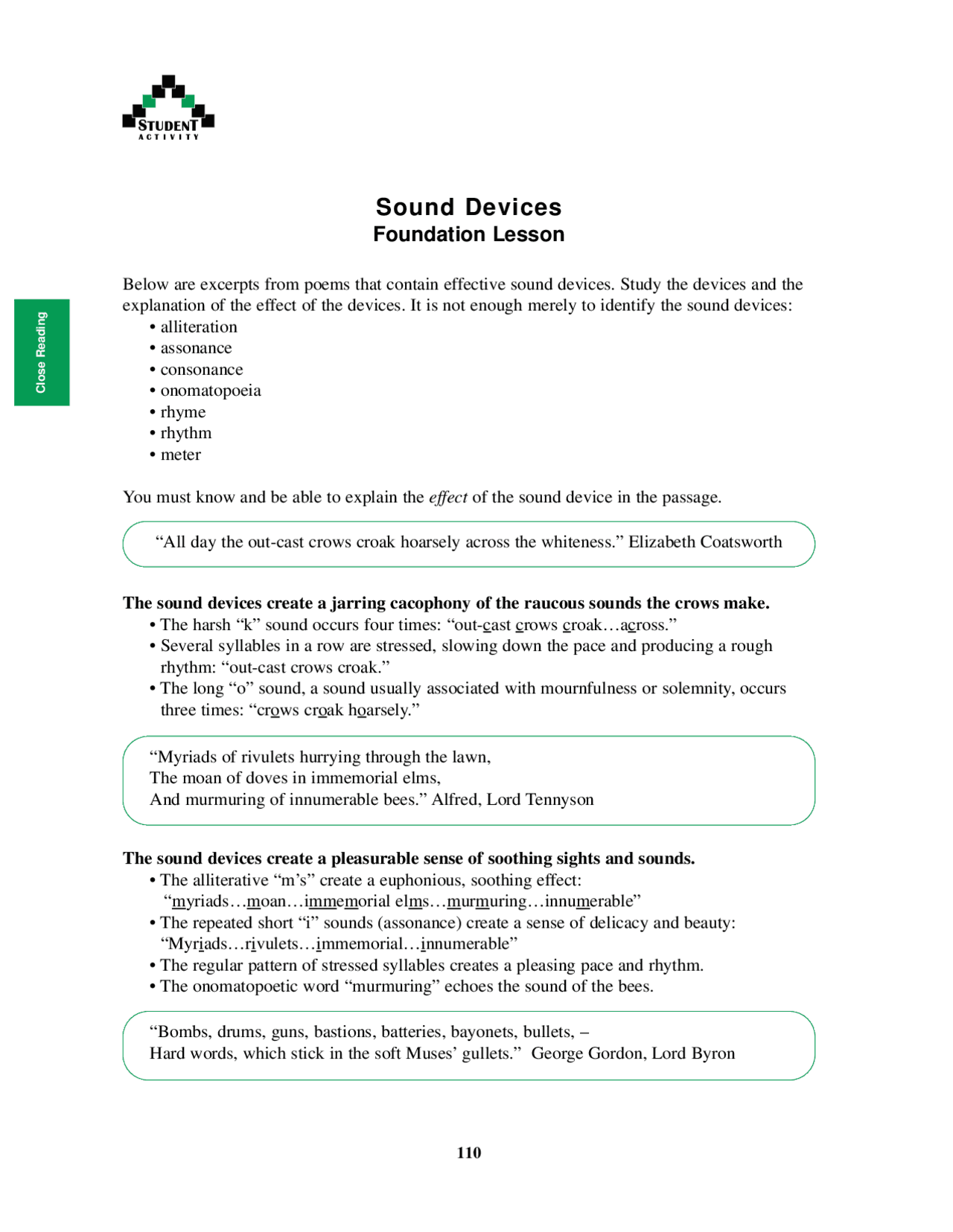 Sound Devices | Schemes and Mind Maps Poetry | Docsity