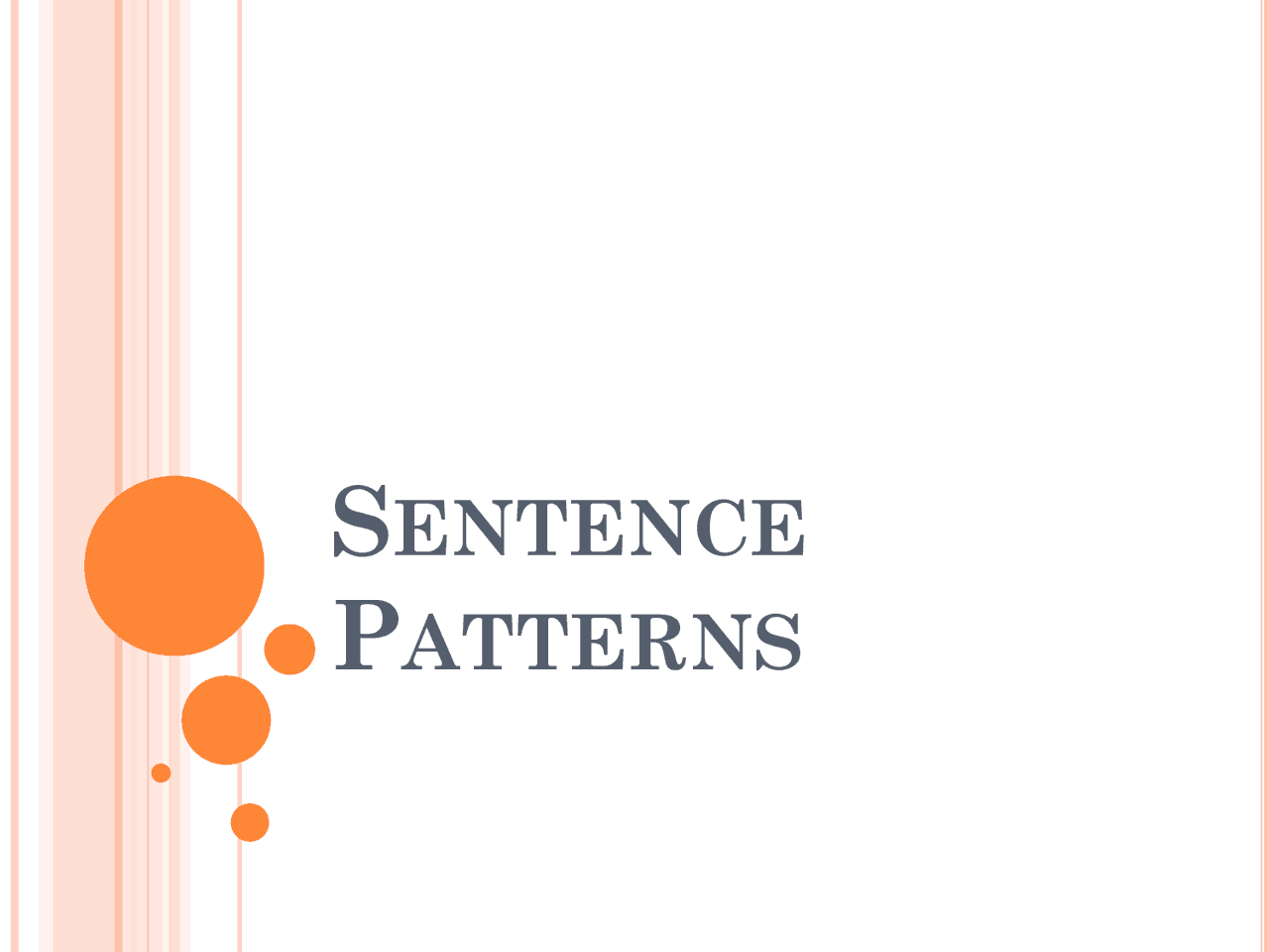 Sentence Patterns.pdf | Assignments Algebra | Docsity