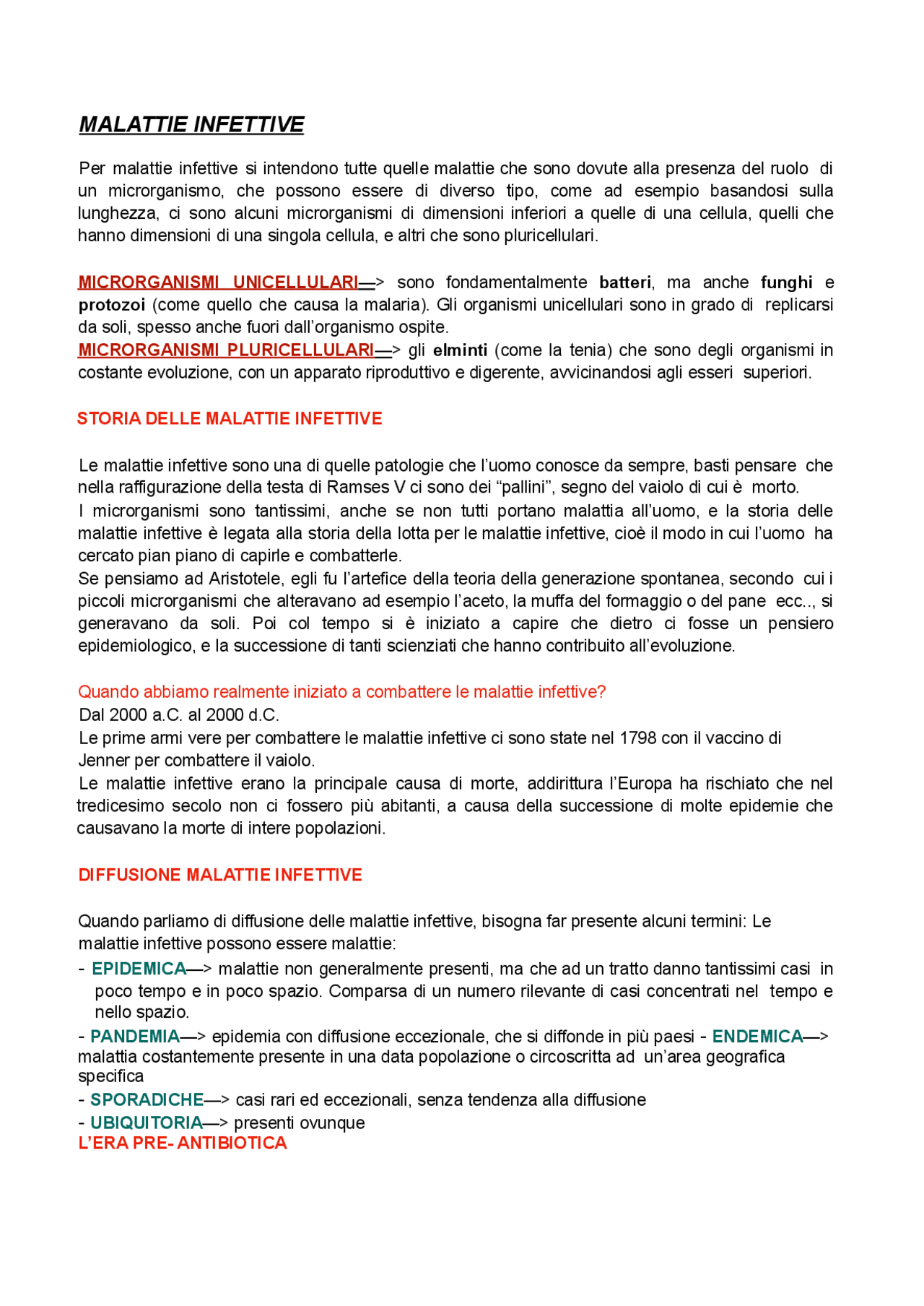 Appunti Completi Di Malattie Infettive Appunti Di Malattie Infettive