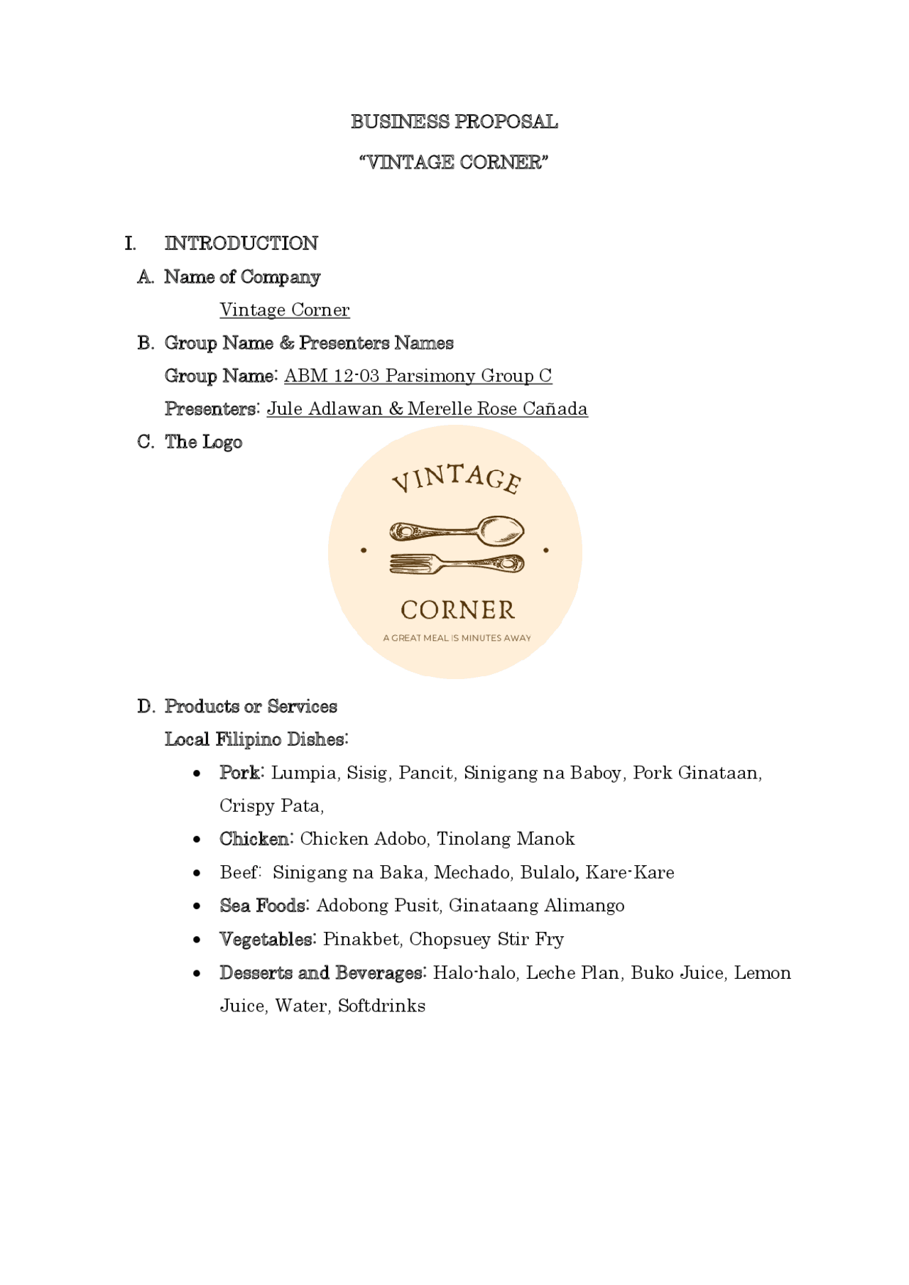 Business proposal for high school student | Summaries Business | Docsity