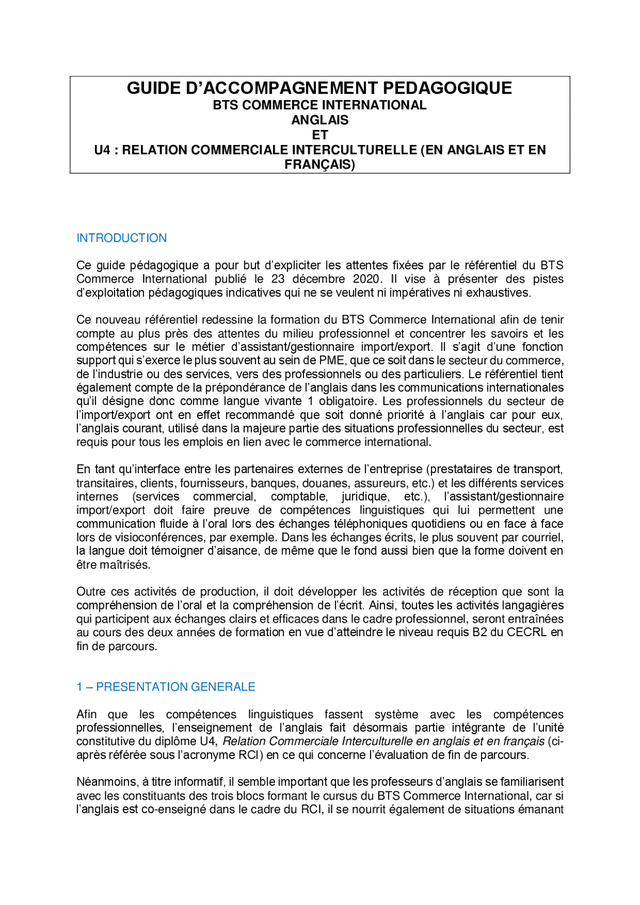 Guide Daccompagnement Pedagogique Examens Langue Anglaise Docsity