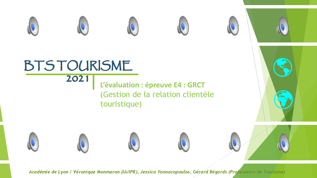 épreuve E4 : GRCT (Gestion de la relation clientèle touristique ...