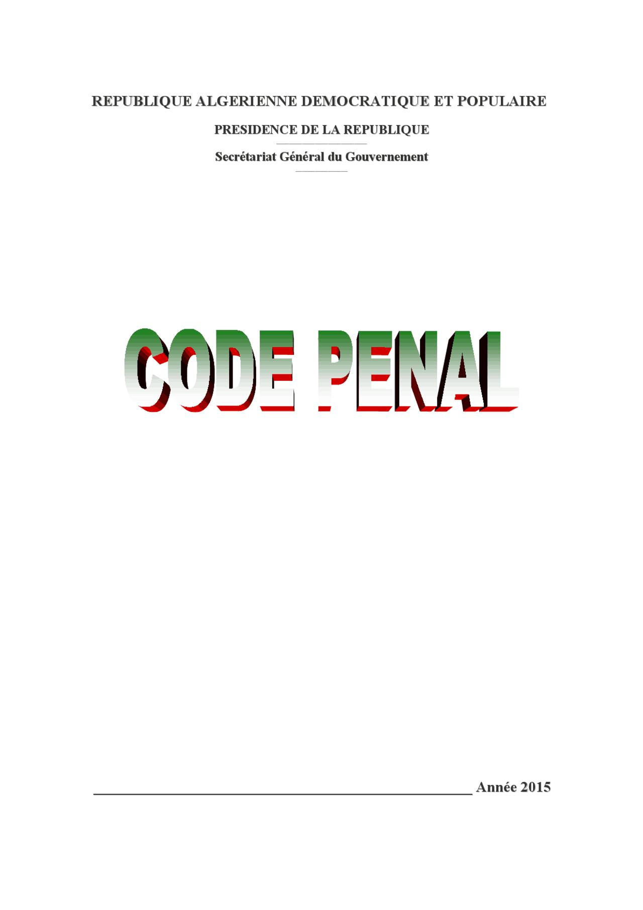 REPUBLIQUE ALGERIENNE DEMOCRATIQUE ET POPULAIRE | Study Guides ...