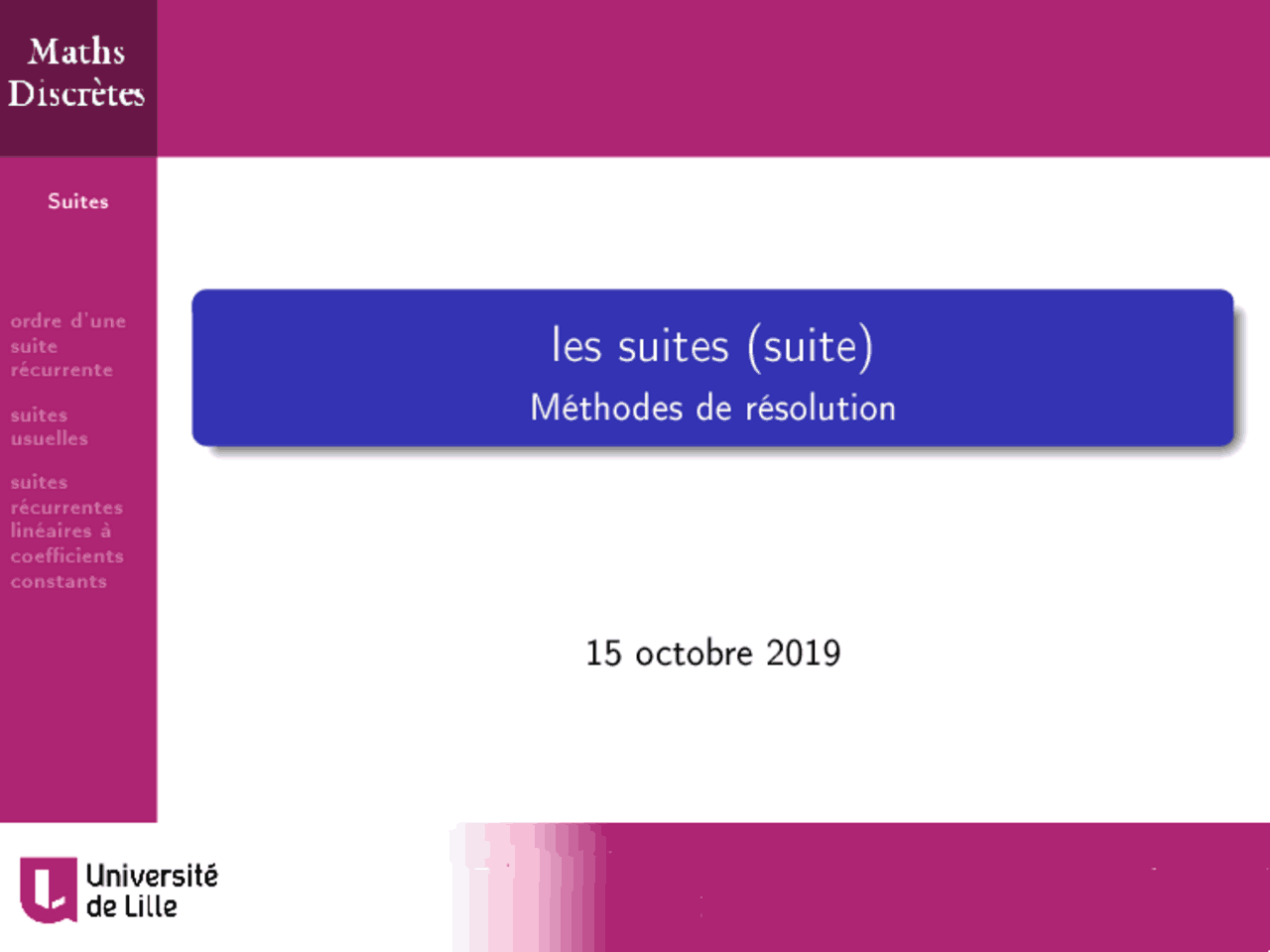 Les suites (suite) | Schémas Mathématiques - Docsity