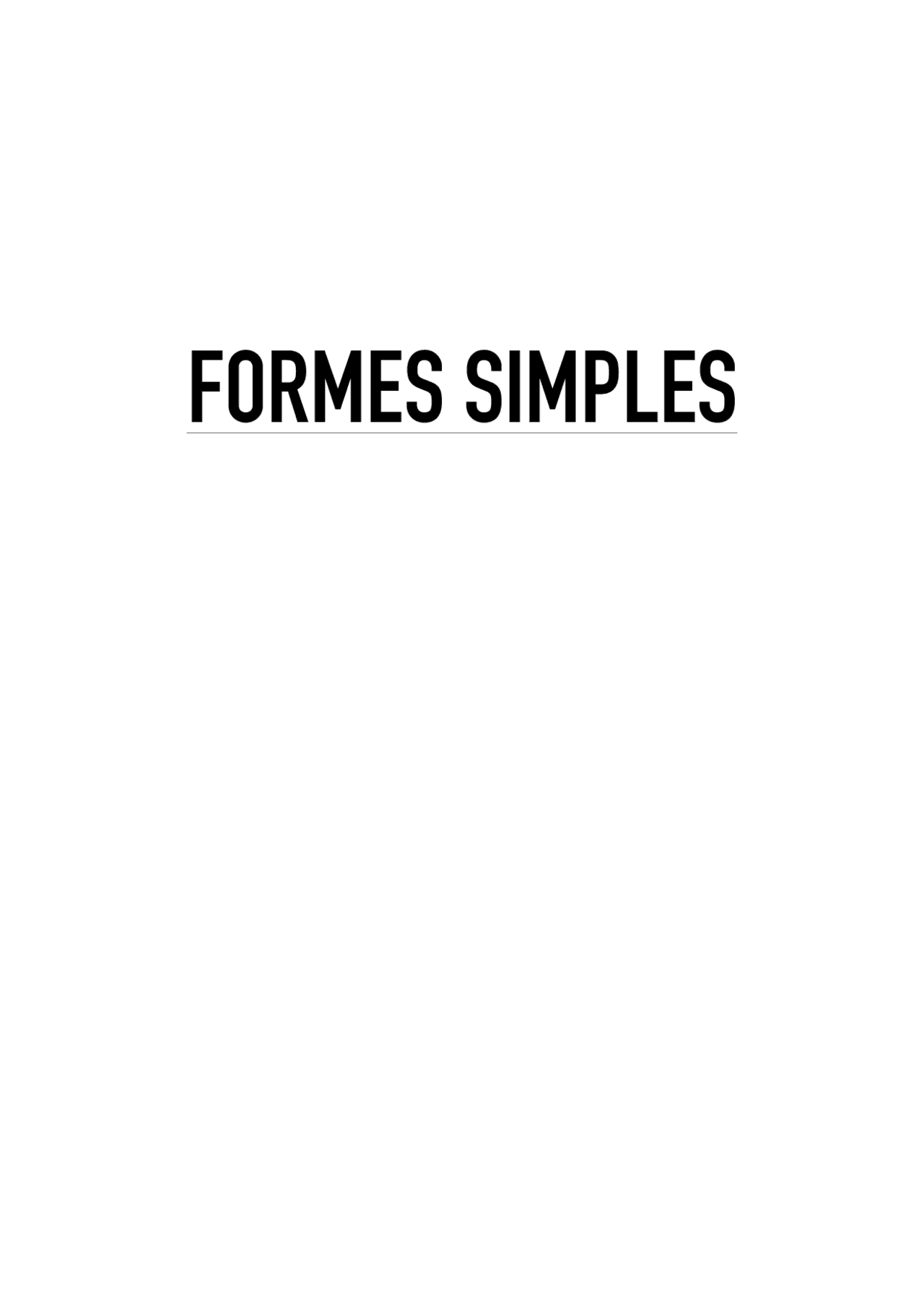 FORMES SIMPLES | Résumés Arts | Docsity