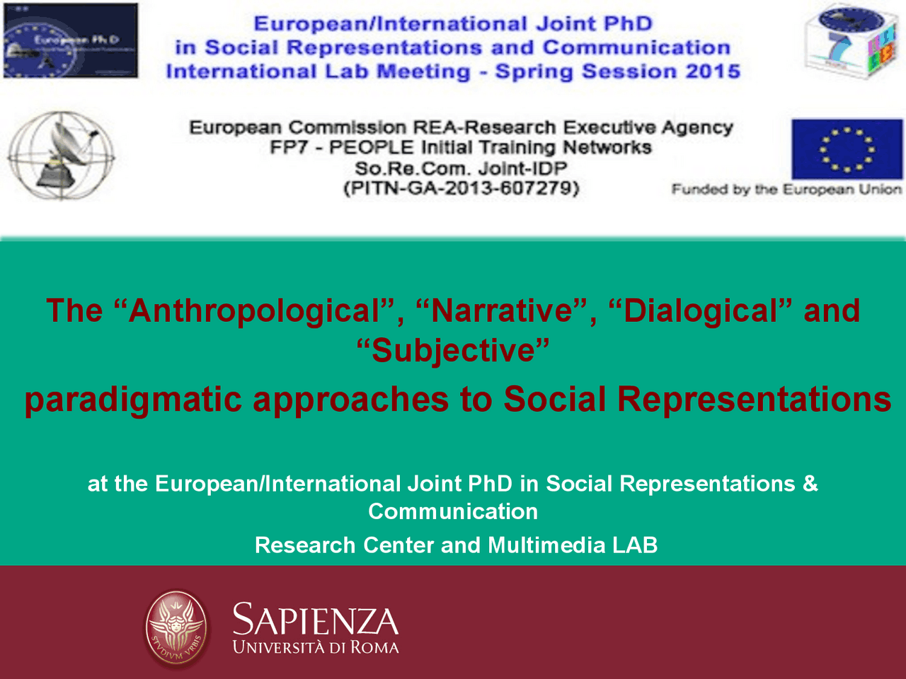 Paradigmatic approaches to Social Representations | Examens ...