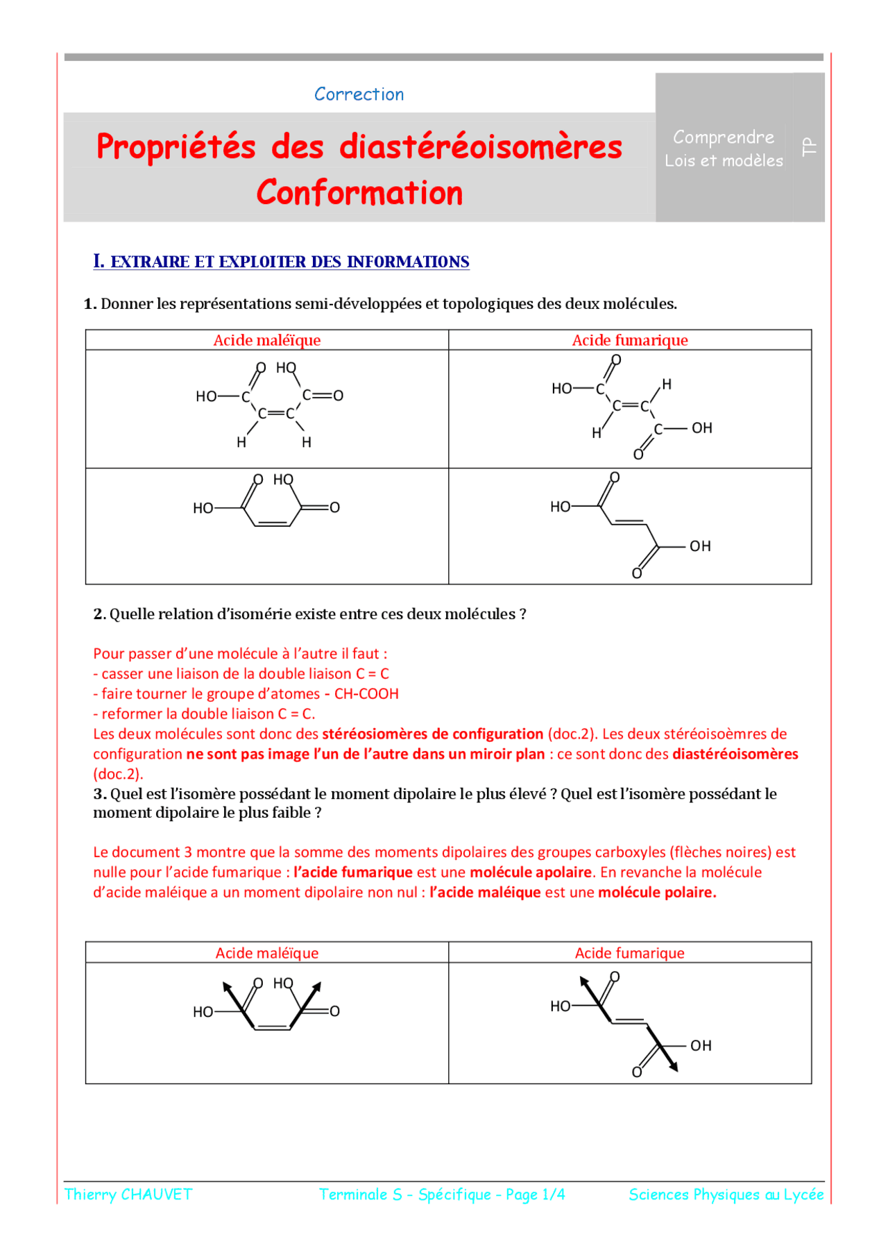 Correction Notes Chimie Docsity
