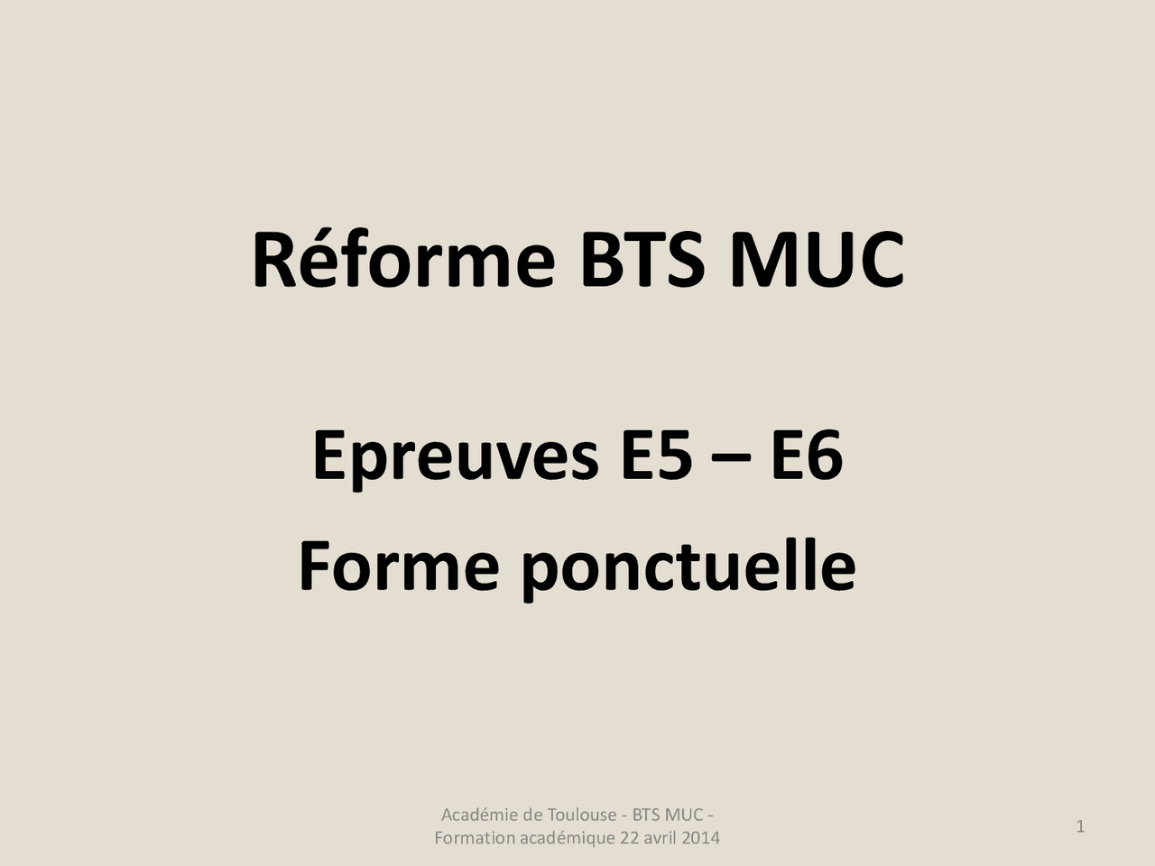 Réforme Bts Muc Examens Informatique Docsity