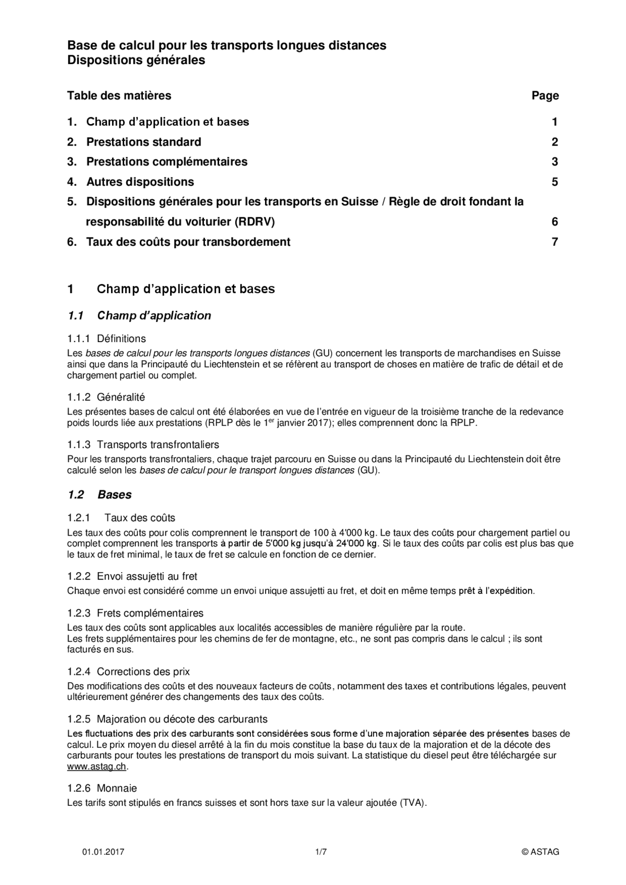 Base de calcul pour les transports longues distances ... | Lecture ...
