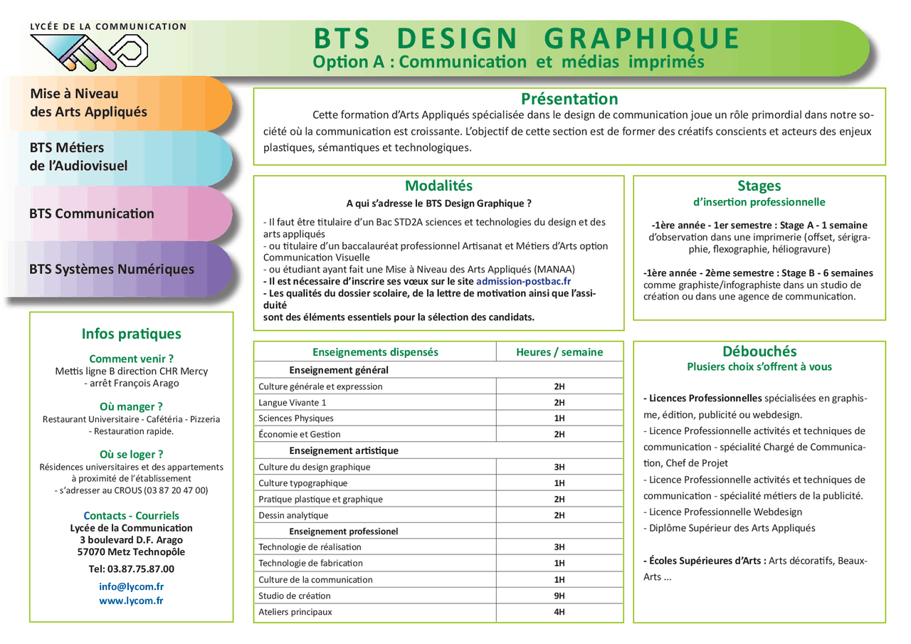 BTS DESIGN GRAPHIQUE | Notes Communication | Docsity