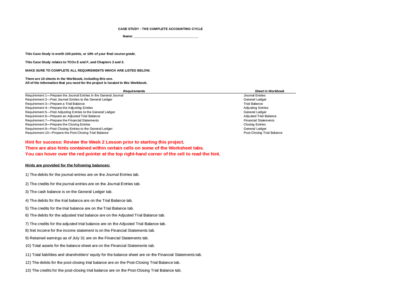 ACCT503_W4_Case_Study | Exams Accounting | Docsity