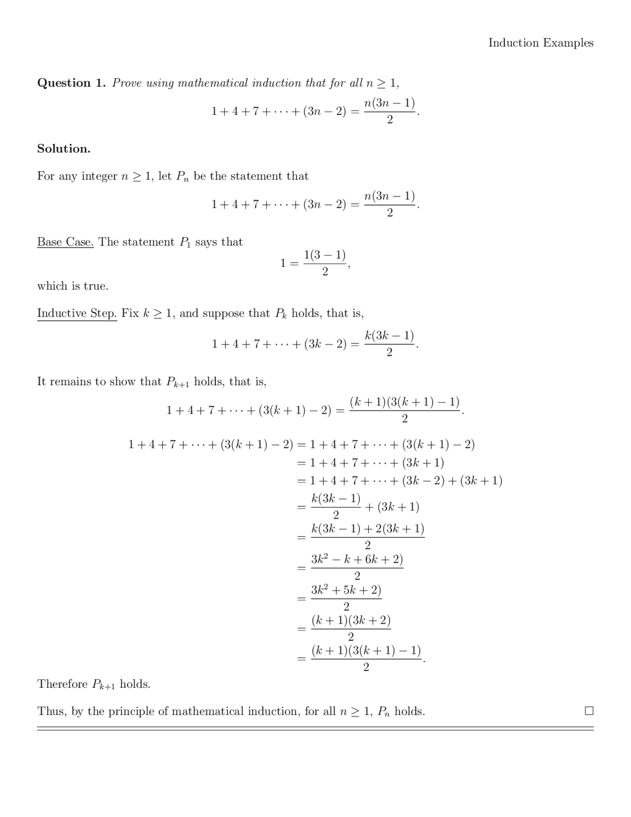 Induction Examples Question 1 Prove Using Mathematical Slides