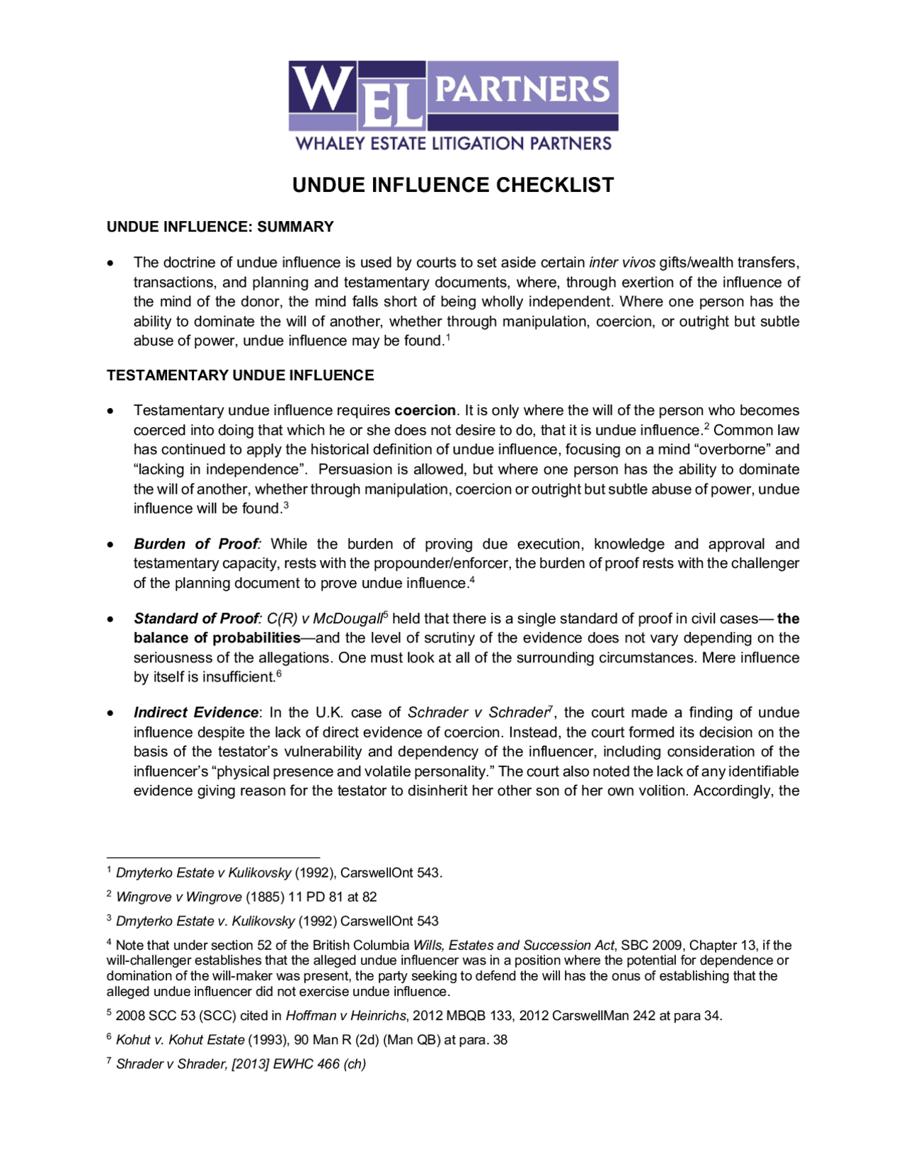 Understanding Undue Influence in Wealth Transfers and Testamentary ...