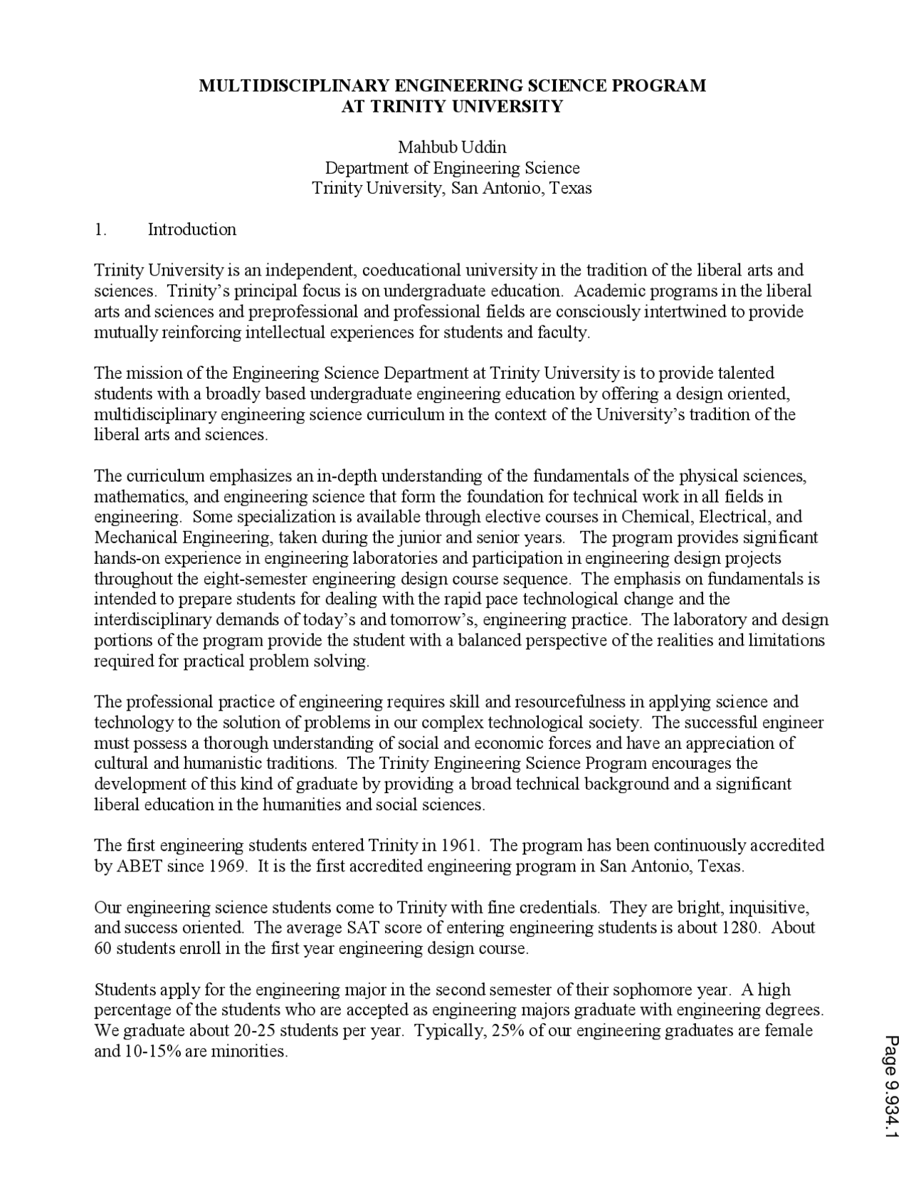 Multidisciplinary Engineering Science Program At Trinity ... | Lecture ...