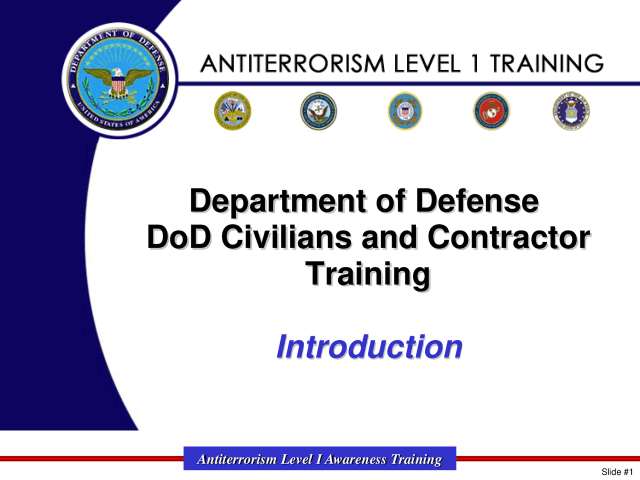 Department of Defense DoD Civilians and Contractor Training | Lecture ...