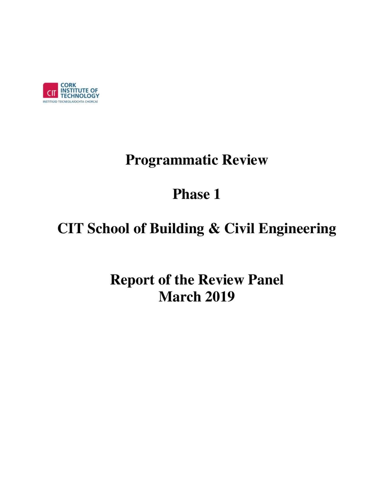 CIT School of Building & Civil Engineering: Progress, Challenges, and ...