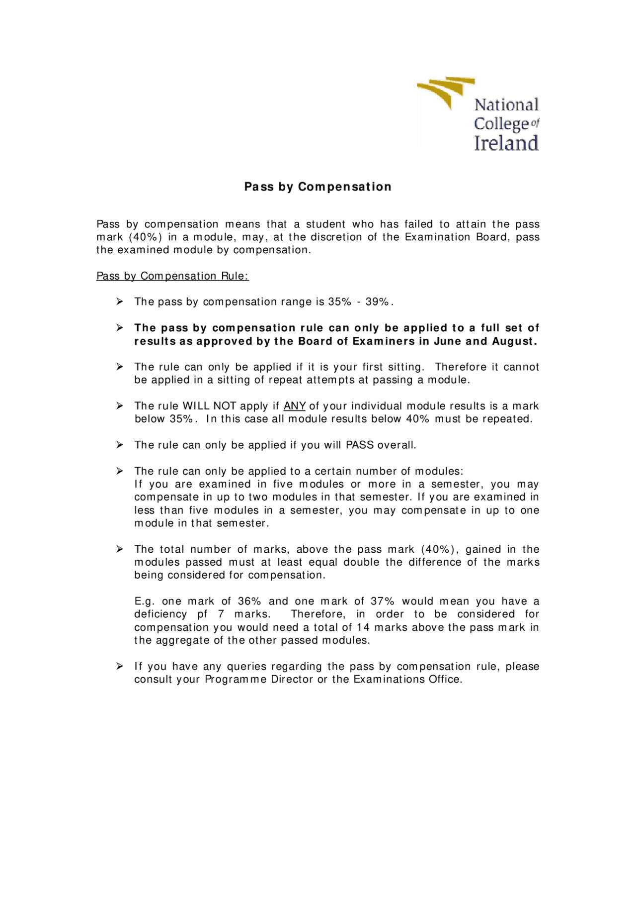 Pass by Compensation Rule: Exceptions for Failing Students | Lecture ...