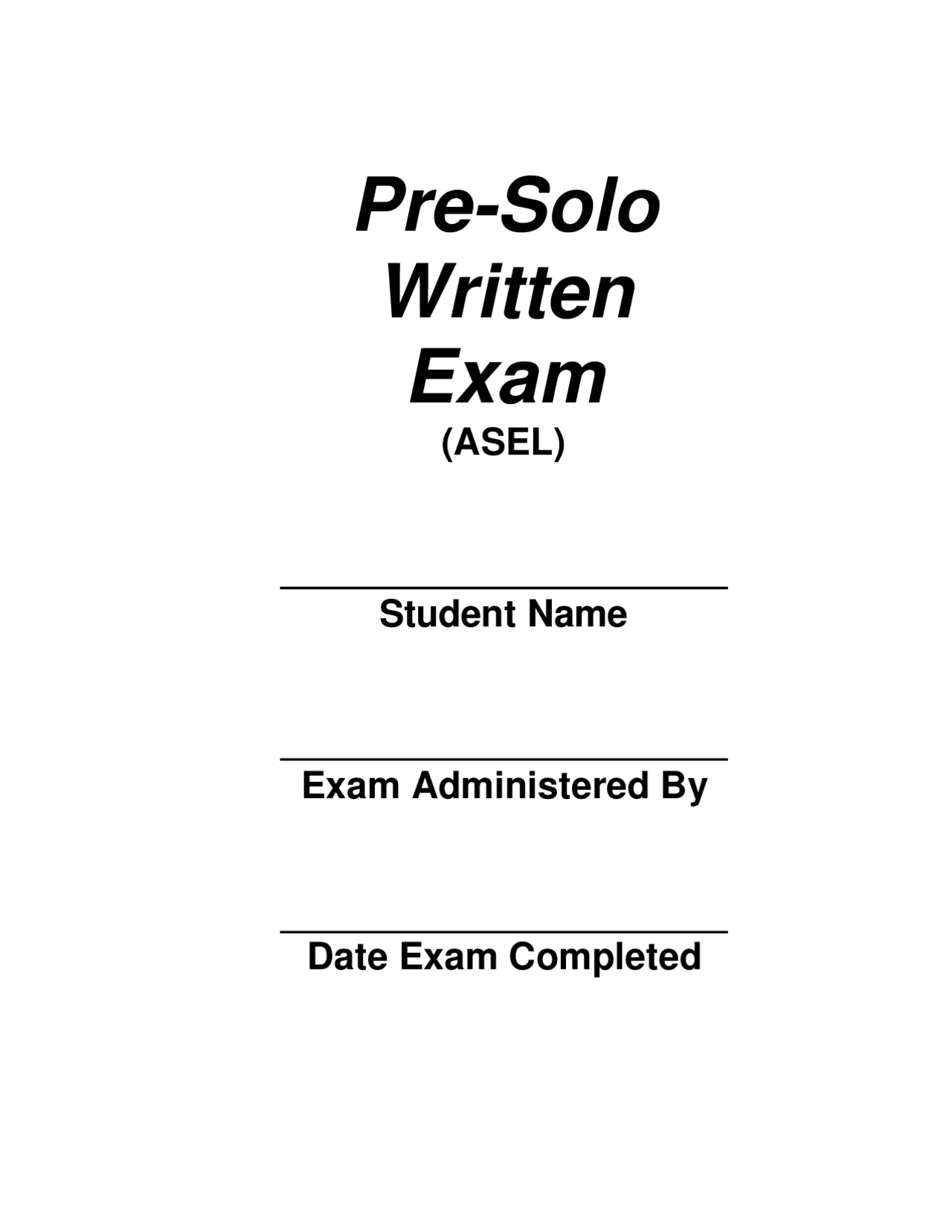 Pre-Solo Written Exam | Study notes Aerodynamics | Docsity