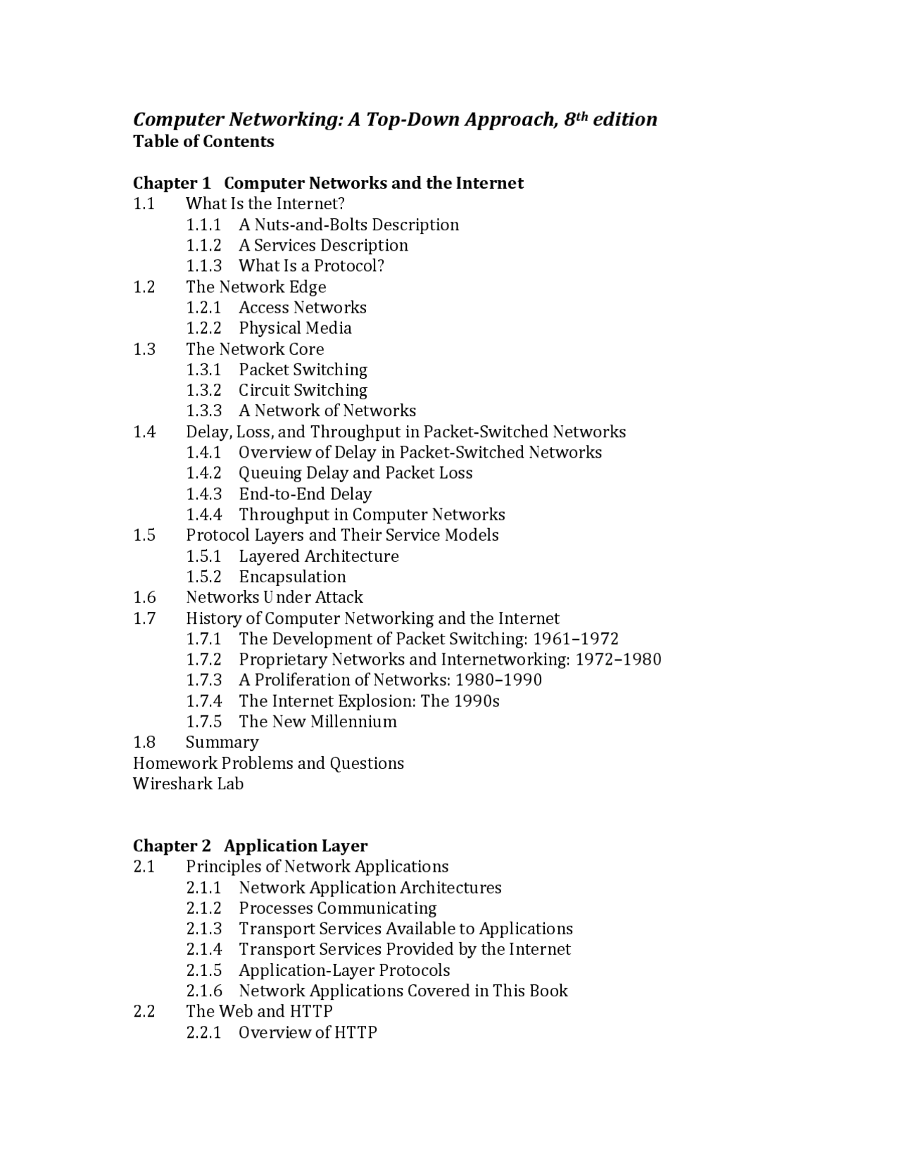 Computer Networking A Top Down Approach 8th Edition Exams Computer Networks Docsity