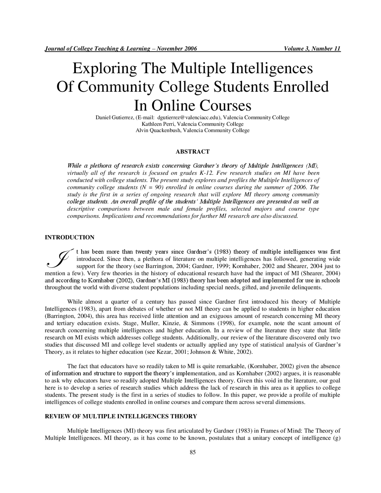 Exploring the Multiple Intelligences of Community | Summaries ...