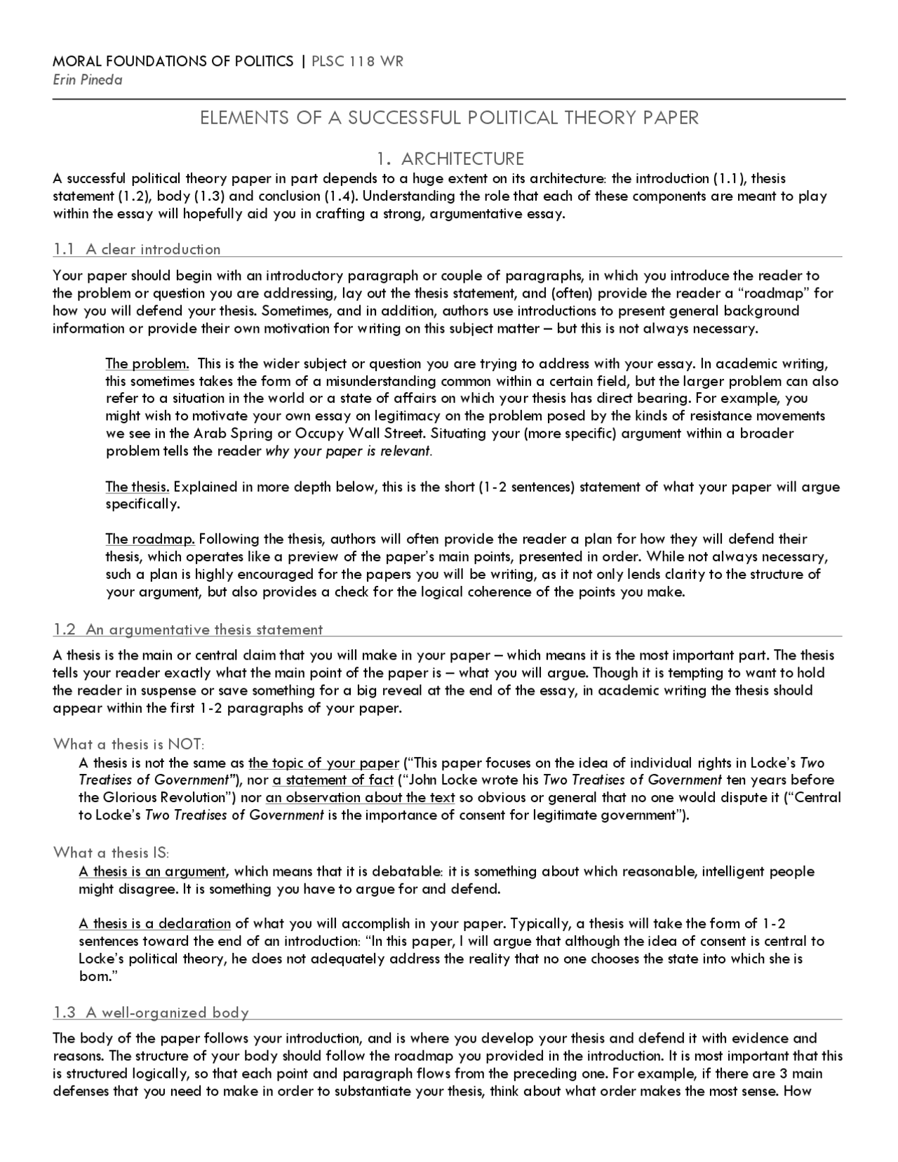 Writing a Successful Political Theory Paper: Architecture, Style, and Mechanics | Schemes and ...