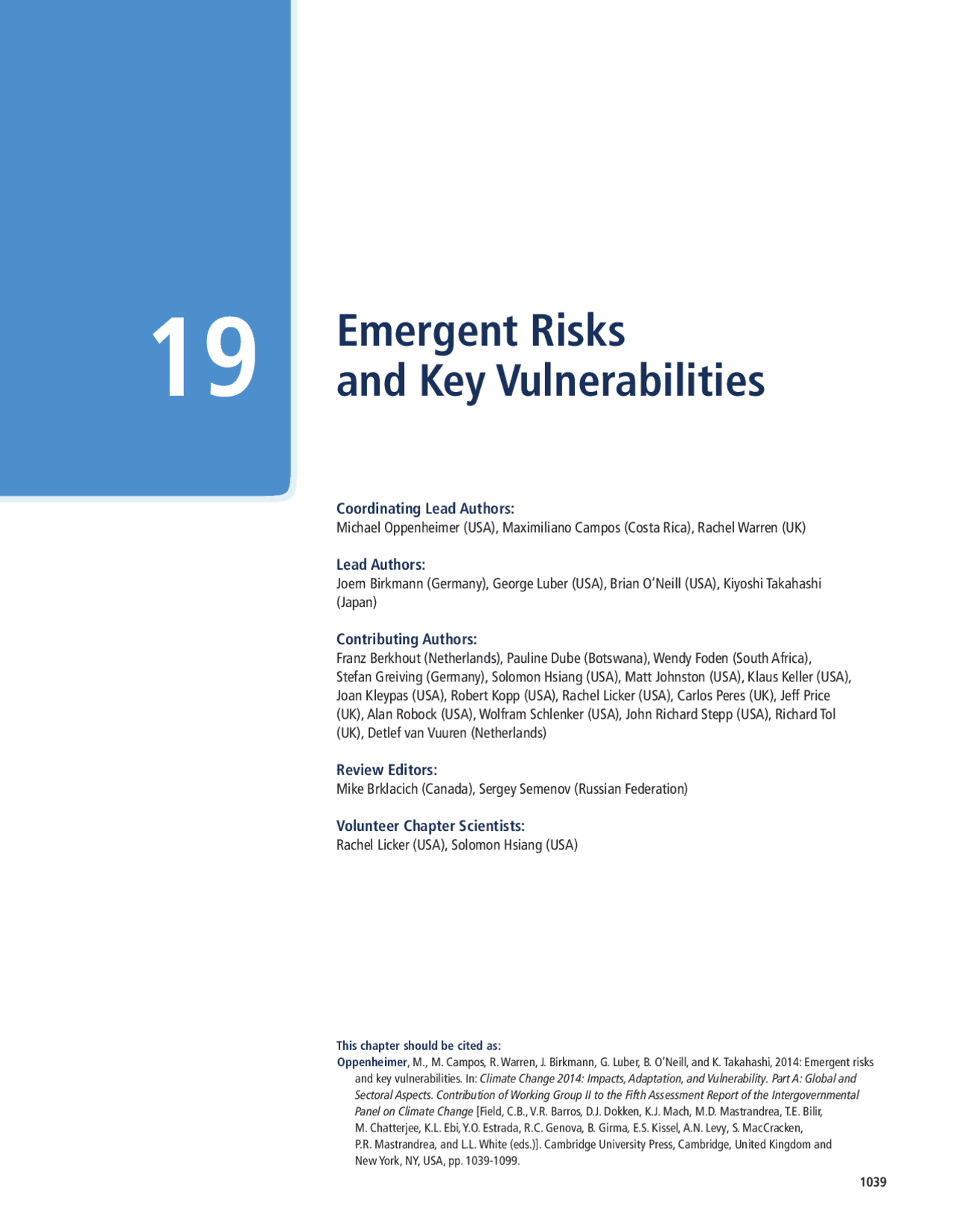 19 — Emergent Risks and Key Vulnerabilities | Study notes Literature ...