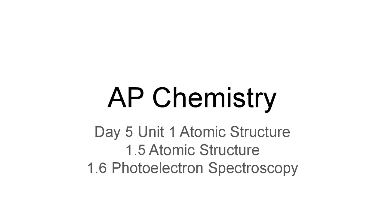 AP Chemistry | Exercises Chemistry | Docsity