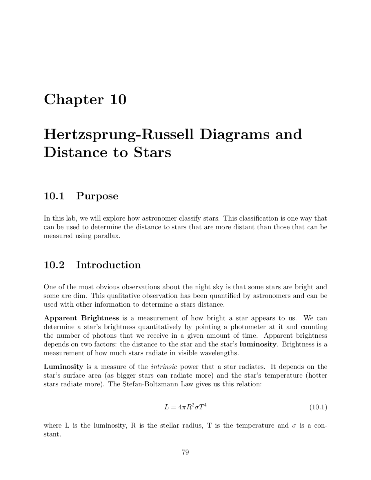 Chapter 10 Hertzsprung-Russell Diagrams and Distance to ... | Summaries ...