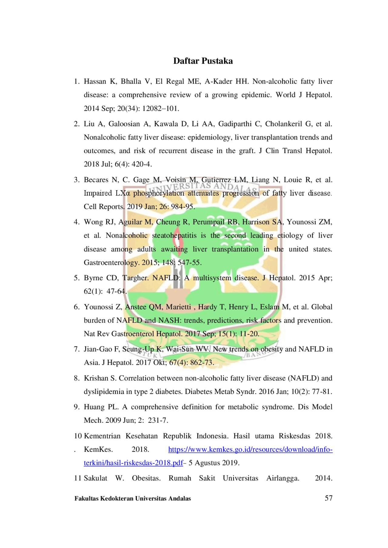 Daftar Pustaka | Study notes Anatomy - Docsity
