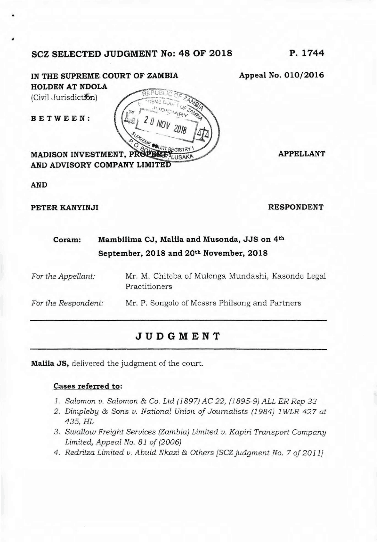 JUDGMENT | Summaries Law | Docsity